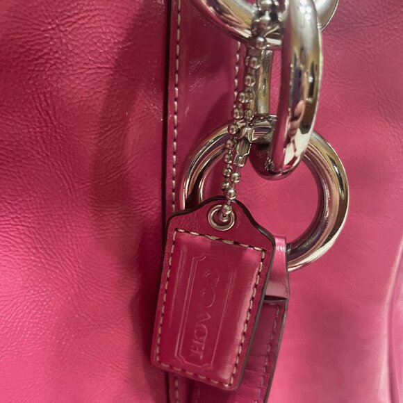 Coach | Other | Coach Dark Pink Tote Patent Leather New | Poshmark